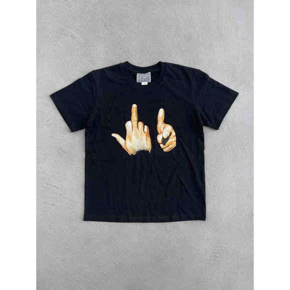 Vintage | Shirts | Vintage Y2k Adult Middlle Finger Sign Lanuage Tee ...